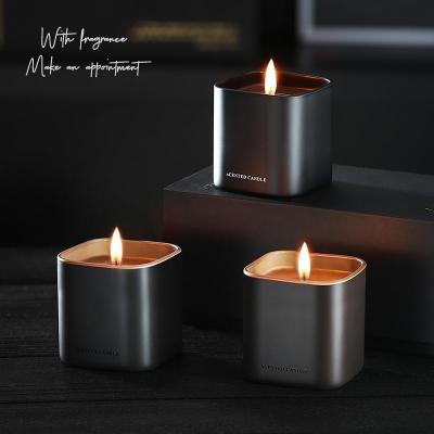 China 120g Square Jar Candle Versatile Candle Gift Sets Customization for sale