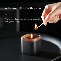 China 120g Square Jar Candle Versatile Candle Gift Sets Customization for sale