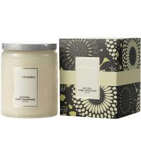 China Yellow / Red / White Soy Scented Candle Embossed Glass Jar Candles For Private Label OEM for sale