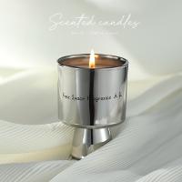 China Silver Metal Jar Candle Private Label OEM Soy Wax Scented Candles for sale