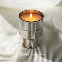 China Silver Metal Jar Candle Private Label OEM Soy Wax Scented Candles for sale