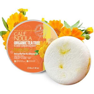 China White Calendula Soap Bar Eco Hair Care Solid Shampoo Bar 60g for sale