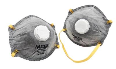 China CE FFP1 Valved Activated Carbon Dust Mask Single Use 80% Filter Efficiency for sale