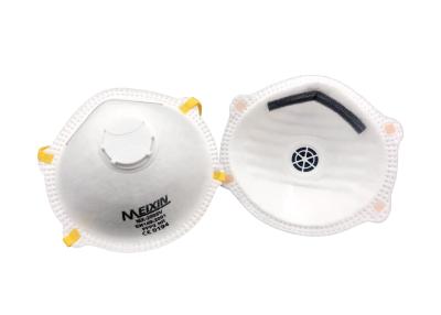 China FFP2V Valved Dust Mask Disposable Face Mask CE Certified EN149 Breath Protection 10pcs per Box for sale