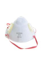 China Disposable FFP3 Dust Mask 4 Ply with Two Valves Red Head Straps Asbestos Protection for sale