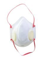China Disposable FFP3 Dust Mask 4 Ply with Two Valves Red Head Straps Asbestos Protection for sale