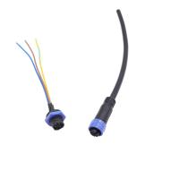 China Electrical Male Panel Mount Waterproof Connector IP67 Black Crimp Termination for sale
