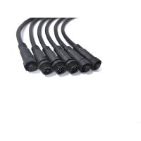 China Black M12 4 Pin Waterproof Cable Connector 250V Rated Voltage Male for sale