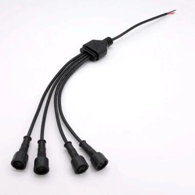 China Anti Water PVC Y Wire Connector , IP67 4 Pin Waterproof Automotive Connector for sale