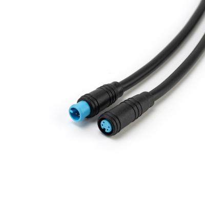 China High Voltage Black Ebike Cable Connector Male Female IP65 Wire Type for sale