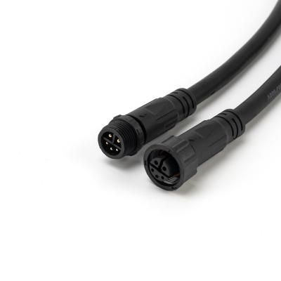 China Circular Power M12 4 Pin Male Female Connector IP68 CCC Certified Industrial for sale