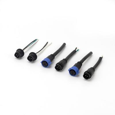 China Nylon Male Female Plug Socket , PA66 3 Pin Male Female Wire Connector for sale