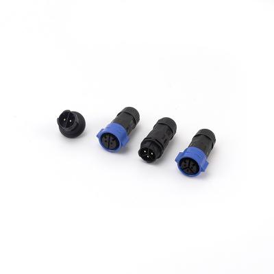 China Self Locking Waterproof Male Female Connector PA66 3 Pin Industrial for sale