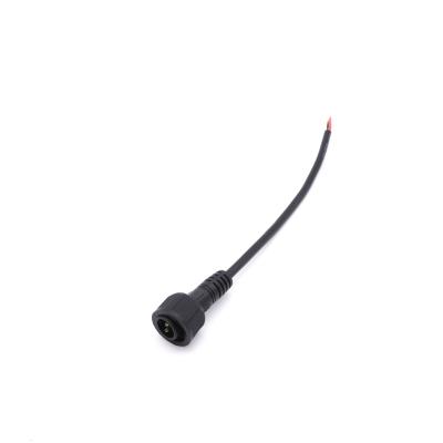 China Black Waterproof LED Light Cable Connector M14  Screw Type 6A Cuurent Rating for sale