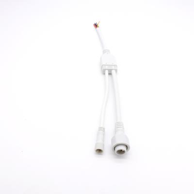 China Outdoor LED Light PVC Waterproof Y Connector IP68 2 Core Cable Connector for sale