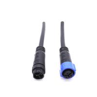 China Self Lock LED Waterproof Connector M6 3 Pin Circular Straight for sale