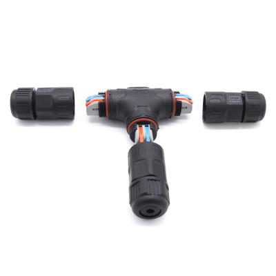 China Outdoor Power 3 Way Outdoor Electrical Connector M25 PA66 UL Certified for Cable for sale