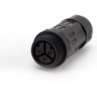 China Black DC Waterproof Power Connector M25 Panel Mount Nylon PA66 for sale