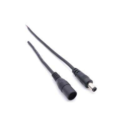 China Male Female DC Cable Connectors 5521 Extension Nickel Plated Plug Type for sale