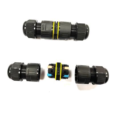 China M25 Sraight IP68 Waterproof Power Connector 5 Pin Male Female Plug for sale
