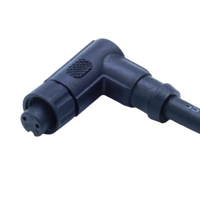 China IP67 Nylon Elbow Head Screw Type M8 Waterproof Connector Mini Ebike Cable Connector for sale