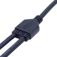 China Black IP67 Waterproof 8A Current Rating Y Type Connector for 250V Applications for sale
