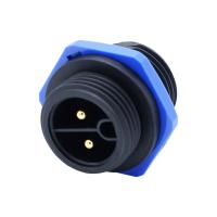 China Male Rear Panel Mount Socket M20 2-4 Pin Screw Type Waterproof LED IP67 Connectors for sale