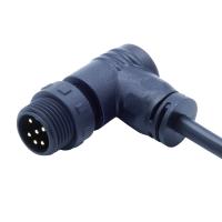 China Elbow Female Plug M12 IP68 Waterproof Screw Type Connectors for Outdoor LED Light for sale