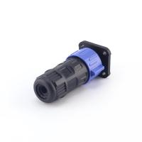 China IP67 Panel Mount Plug M25 Self-locking Outdoor LED Light Waterproof Power Connectors for sale