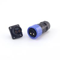 China Waterproof Connector M23 Push Lock Male Female Outdoor LED Light Plug for sale