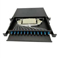 China Sliding Fiber Optic Patch Panel 12 Port Rack Mounted 1U 19 Inch for sale
