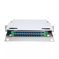 China FTTH 1U Fiber Panel 24 Core 19 Inch Rack Patch Panel ODF Unit for sale