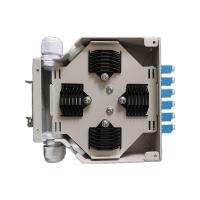 China 12 Core Cold Rolled Steel Fiber Optic Din Rail Terminal Box With Lc Duplex Adapter for sale