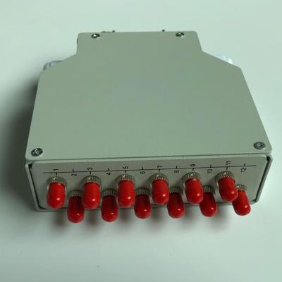 China 12 Port Din Rail Mounted Fiber Optic Din Rail Terminal Box With St Adapter for sale