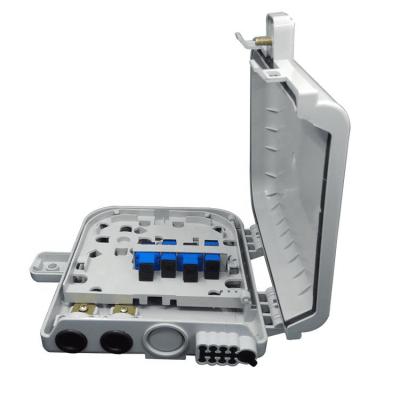 China Fiber Optic Terminal Box 8Core SM/DX SC/LC/ST/FC Light Gray/Black IP 66 for sale