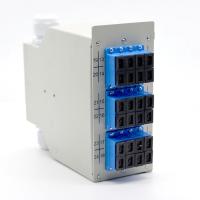 China 24fibers Din-Rail Fiber Optic Termination Box Cold-Roll Steel 12 Ports Sc Duplex for sale
