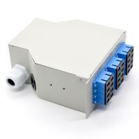 China 24fibers Din-Rail Fiber Optic Termination Box Cold-Roll Steel 12 Ports Sc Duplex for sale