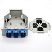 China 24fibers Din-Rail Fiber Optic Termination Box Cold-Roll Steel 12 Ports Sc Duplex for sale