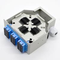 China 24fibers Din-Rail Fiber Optic Termination Box Cold-Roll Steel 12 Ports Sc Duplex for sale
