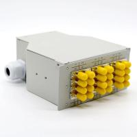 China 24 Core DIN Rail Fiber Optic Cable Patch Panel 12 ST Duplex Adapter Terminal Connection Box for sale