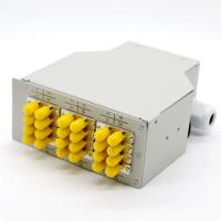 China 24 Core DIN Rail Fiber Optic Cable Patch Panel 12 ST Duplex Adapter Terminal Connection Box for sale