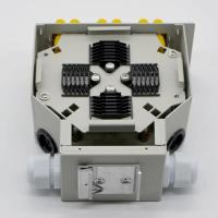 China 24 Core DIN Rail Fiber Optic Cable Patch Panel 12 ST Duplex Adapter Terminal Connection Box for sale