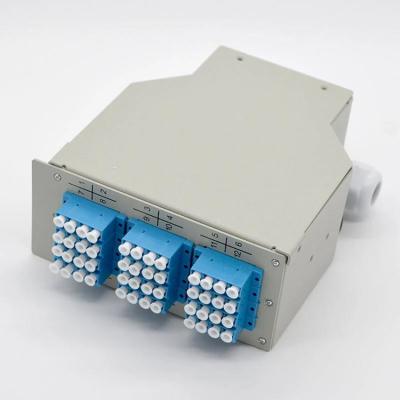 China 12 Port LC Quad Adapter 48Core Fiber Optic DIN Rail Terminal Box for sale