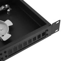 China Fixed Rack Mount ODF Fiber Optic Patch Panel 1U 12 Port with Adapter panel for sale