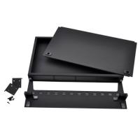 China 1U MTP Cassette Module 96F MPO To LC Patch Panel Rack Mount Black for sale