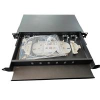 China 6 Port Fiber Optic Patch Panel SC 12 Core 1U Rack Mount Fiber Enclosure for sale