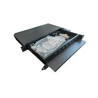 China 6 Port Fiber Optic Patch Panel SC 12 Core 1U Rack Mount Fiber Enclosure for sale