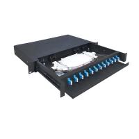 China 1U 12 Port Fiber Optic Patch Panel LC Duplex Optical Fiber Terminal Box for sale
