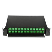 China 48 Ports 2U Fiber Optic Enclosure SC Simplex / LC Duplex Sliding Patch Panel for sale