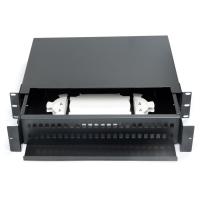 China 48 Ports 2U Fiber Optic Enclosure SC Simplex / LC Duplex Sliding Patch Panel for sale